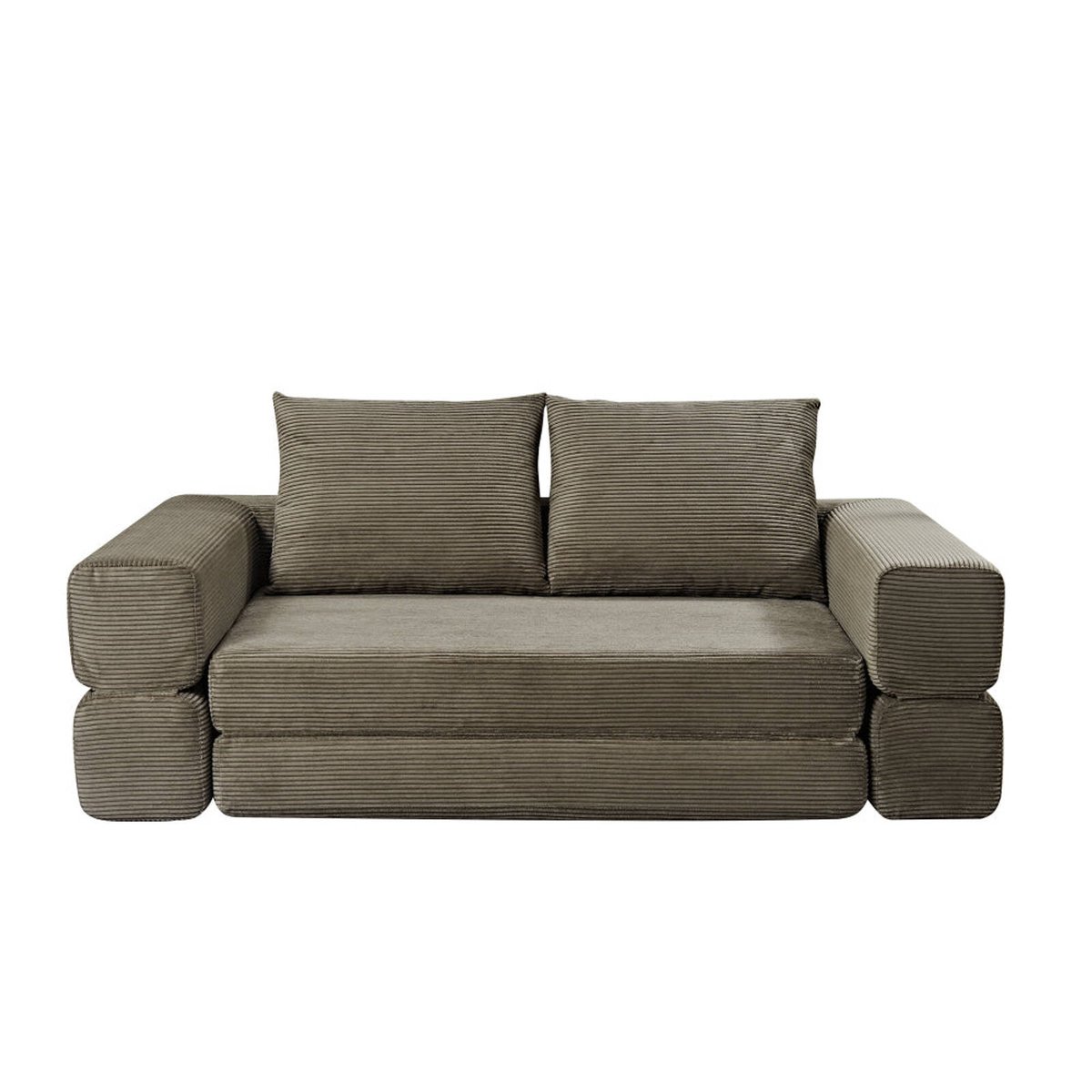 Maestro Furniture Veda High Density Smart Foam Convertible Couch 3 ...