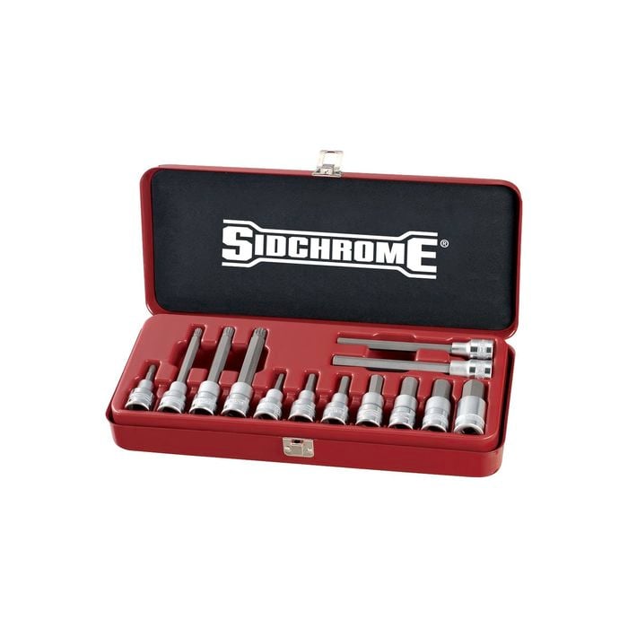 Sidchrome 1/2'' Drive In-Hex and Spline Socket Set - 13 Piece ...