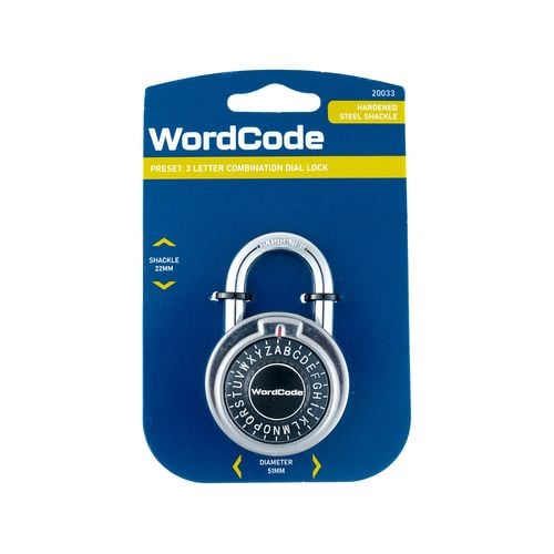 Wordcode 3 Letter Combination Dial Lock - Bunnings Australia