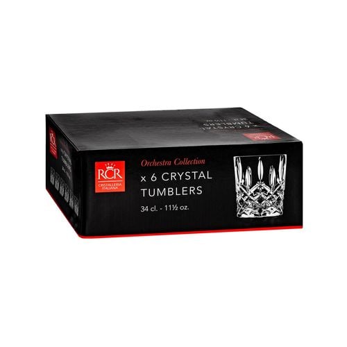 RCR Crystal Orchestra Cut Glass DOF Double Old Fashioned Whiskey ...