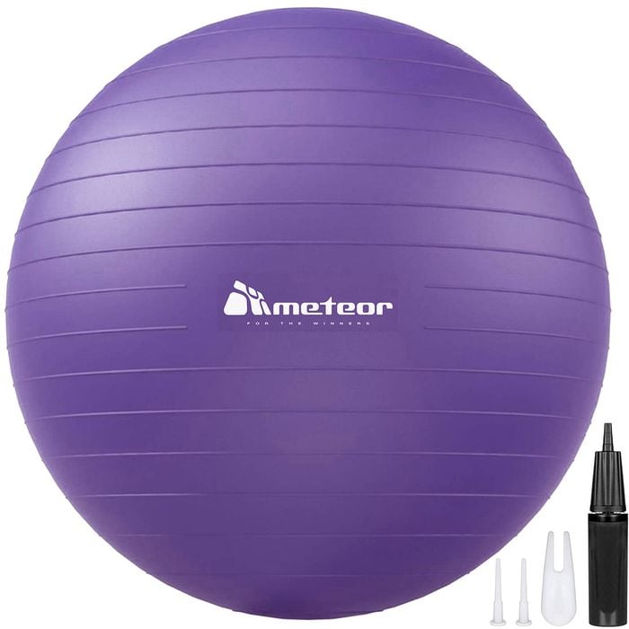 METEOR Purple 45-55cm Yoga Ball with Pump - Bunnings Australia