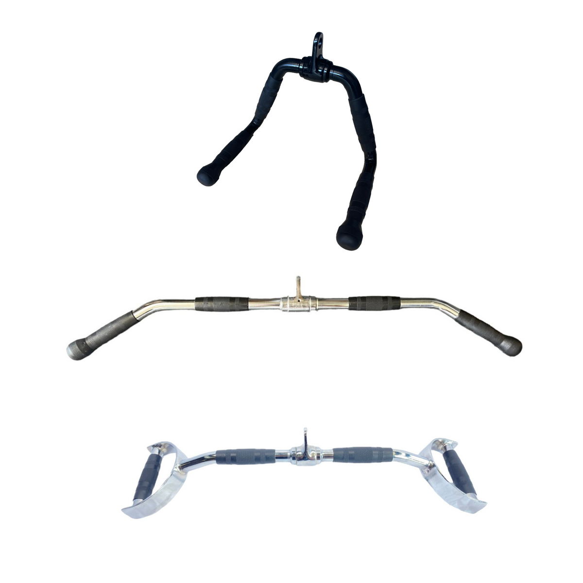 Cable Attachment Pack D - Multi, Ez Curl, D Handle Close Grip Row ...