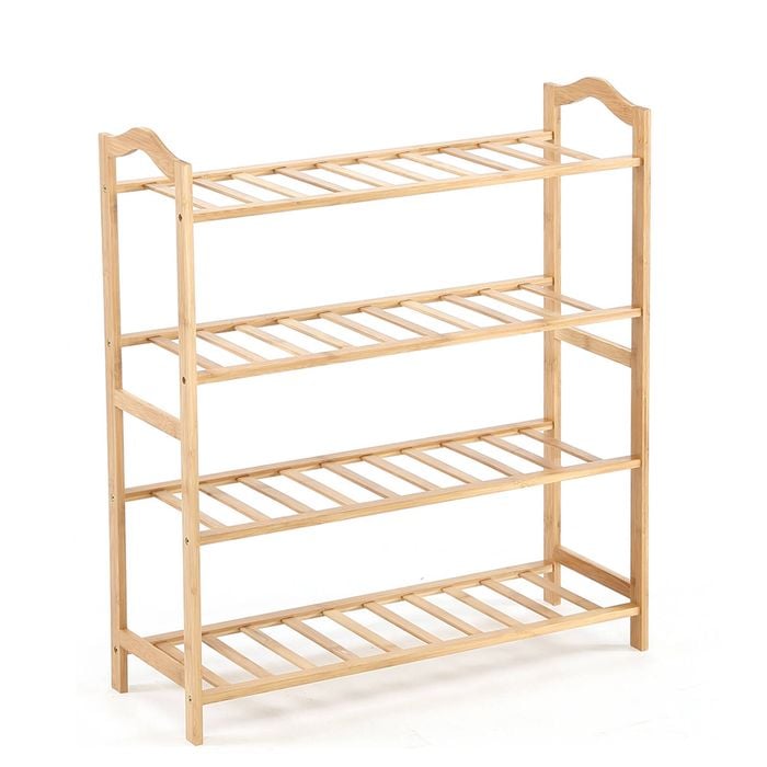 Levede 4-Tier Bamboo Shoe Rack 70CM - Bunnings Australia