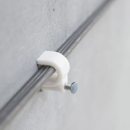 DETA 6mm White Round Cable Clips - 20 Pack - White - Bunnings Australia
