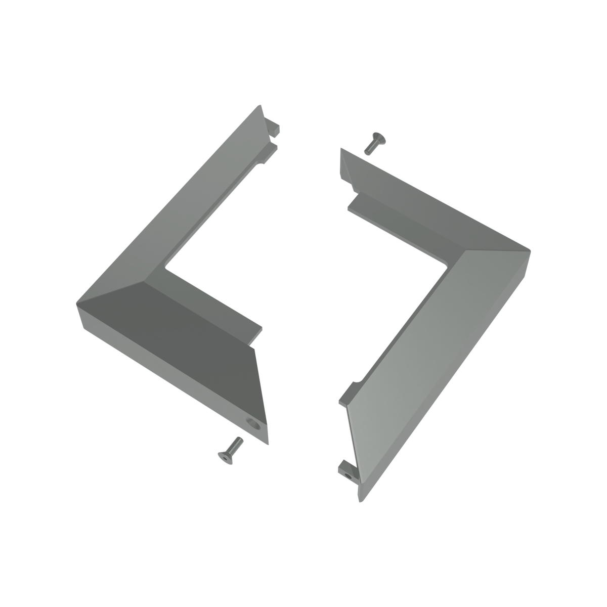 ProtectorAl 100 x 100mm Palladium Silver Aluminium 2 Part Flanged Post ...