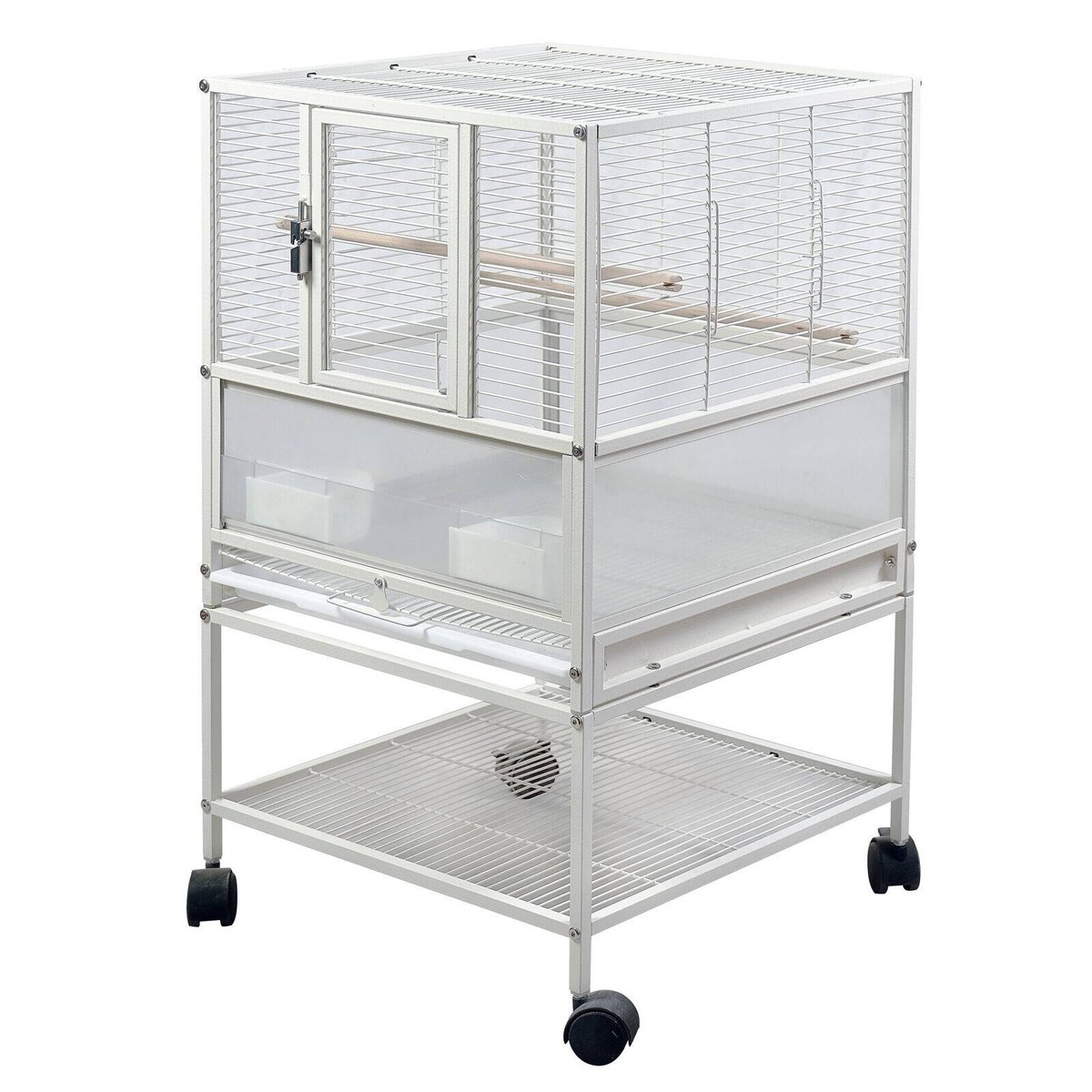 Yes4pets Small Bird Transport Budgie Cage Parrot Aviary Carrier With ...
