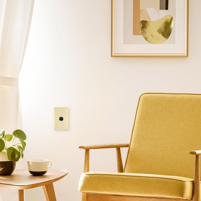 Deta S-Line Brushed Gold Finish 1 Gang Switch Cover Plate - Brushed ...