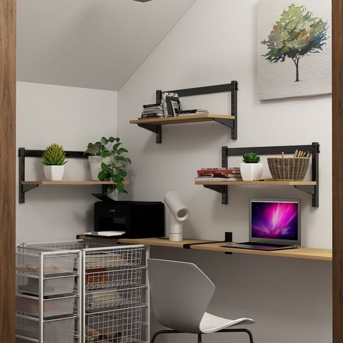 Flexi Storage Home Solutions 300mm Black Double Slot Wall Strip ...