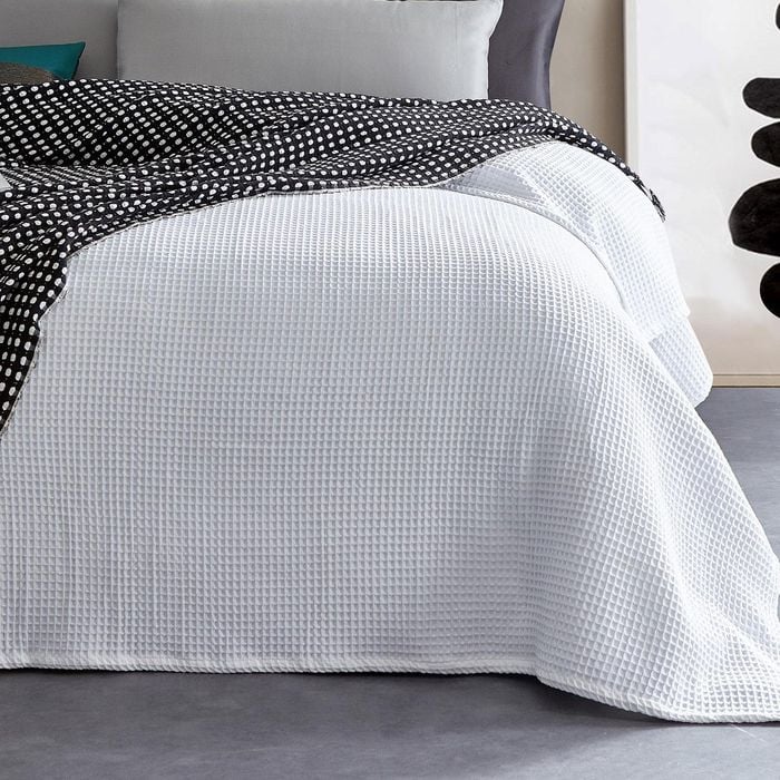 CottonMore 100% BAMBOO 350gsm Large Chunky Waffle Blanket Throw Rug ...