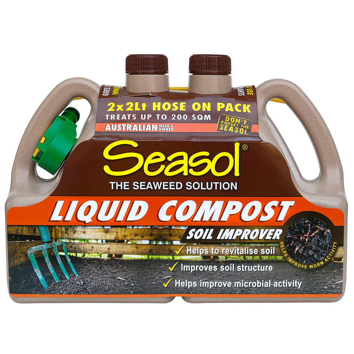 Seasol 2 x 2L Liquid Compost Hose On - Twin Pack - Bunnings New Zealand