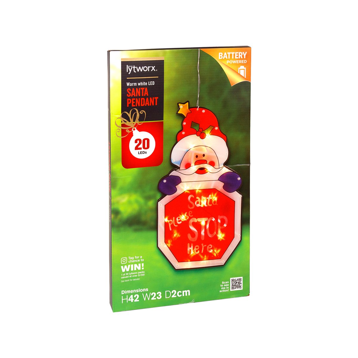 Lytworx Warm White Battery Santa Pendant Light - Bunnings Australia