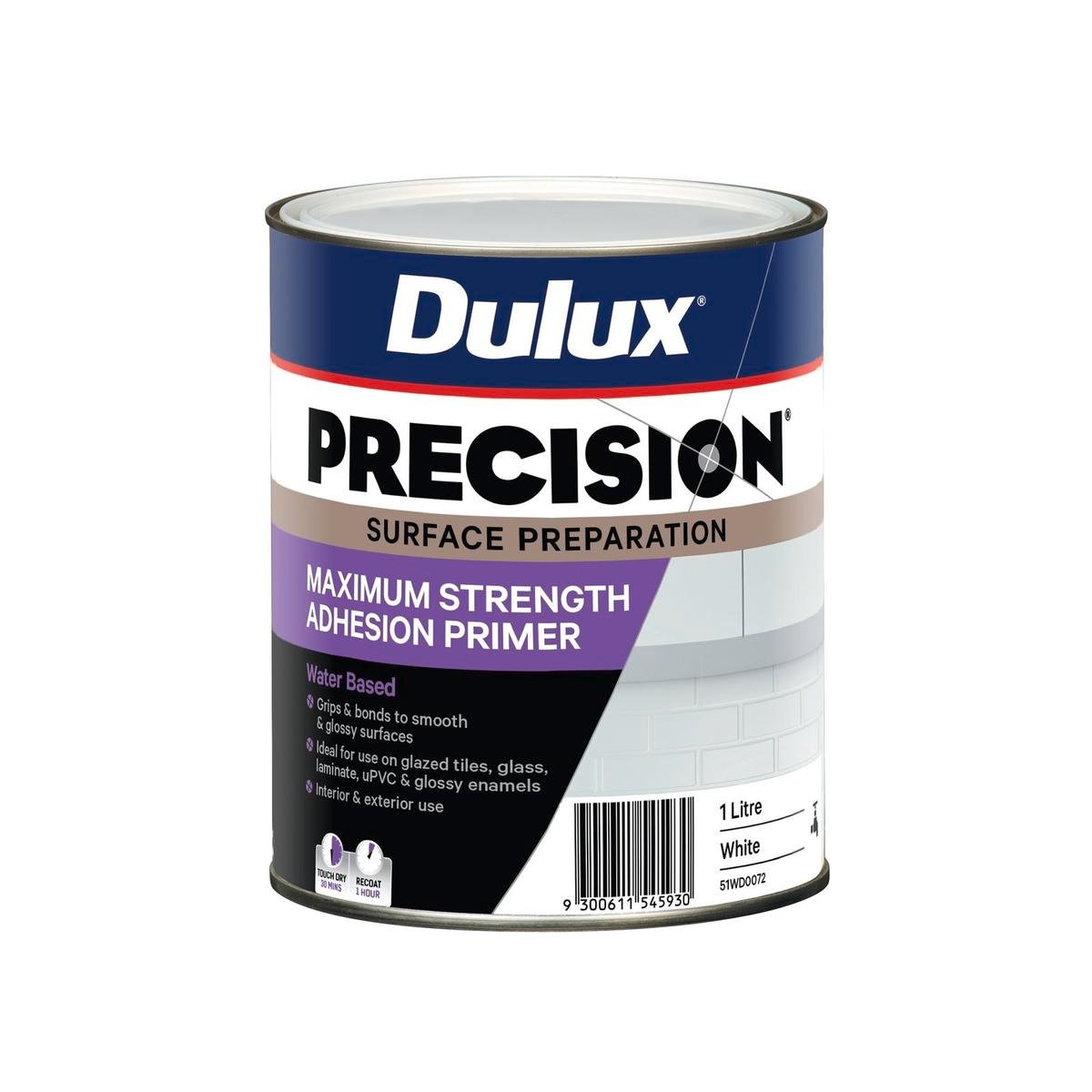 Dulux 1L PRECISION White Maximum Strength Adhesion Primer - Bunnings ...