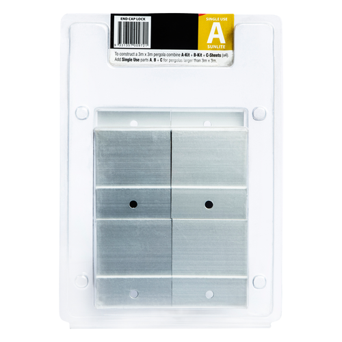 Suntuf 50mm Sunlite 10 Aluminium End Cap Lock - 8 Pack - Bunnings Australia