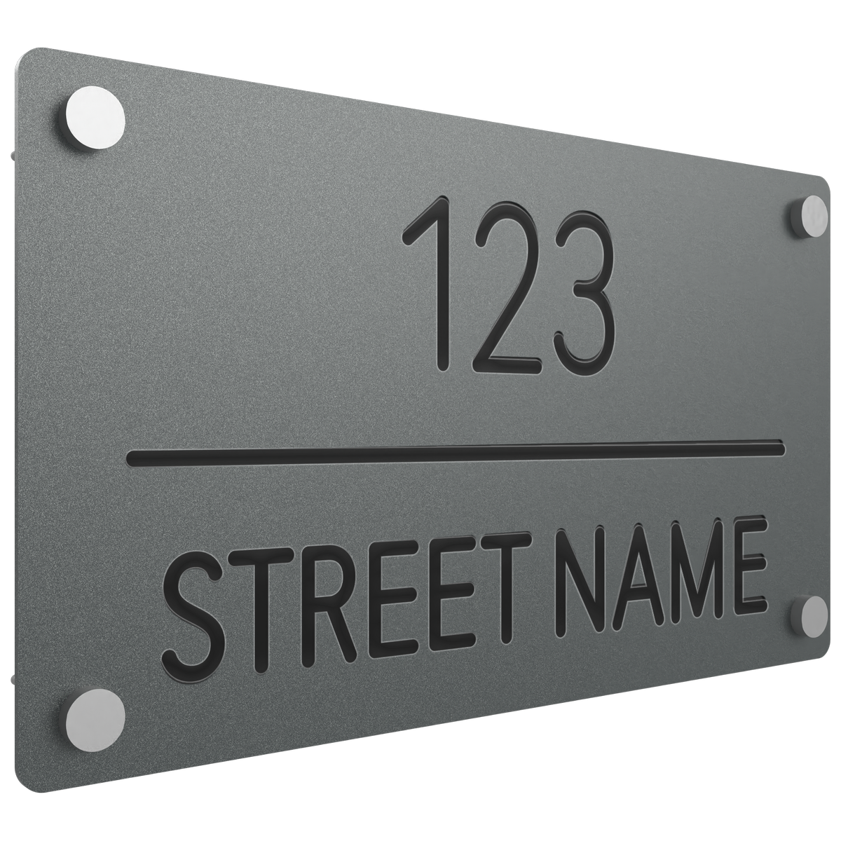ProtectorAl 380mm x 220mm Light Charcoal Custom House Sign ACM Engraved ...