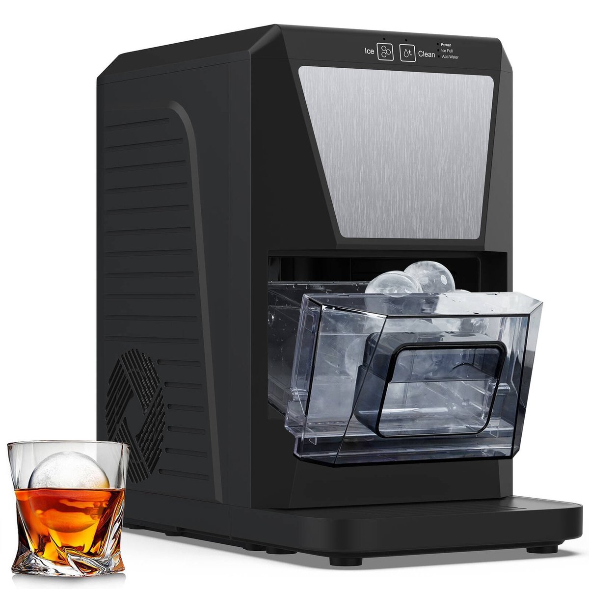 Advwin Sphere Ice Maker Machine, 50mm Round Ice Ball Maker for Whiskey ...