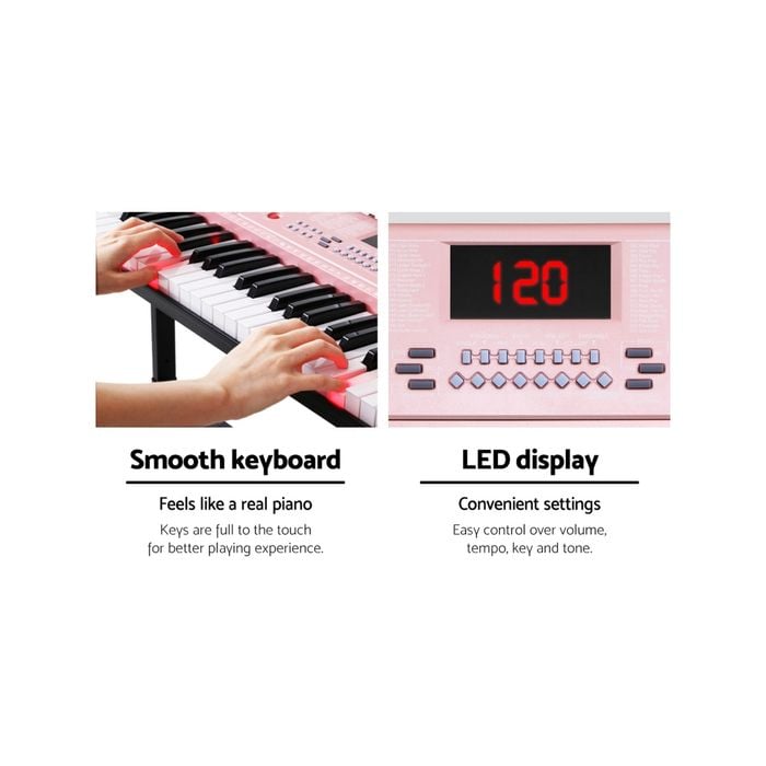 Alpha 61 Key Lighted Electronic Piano Keyboard - Bunnings Australia