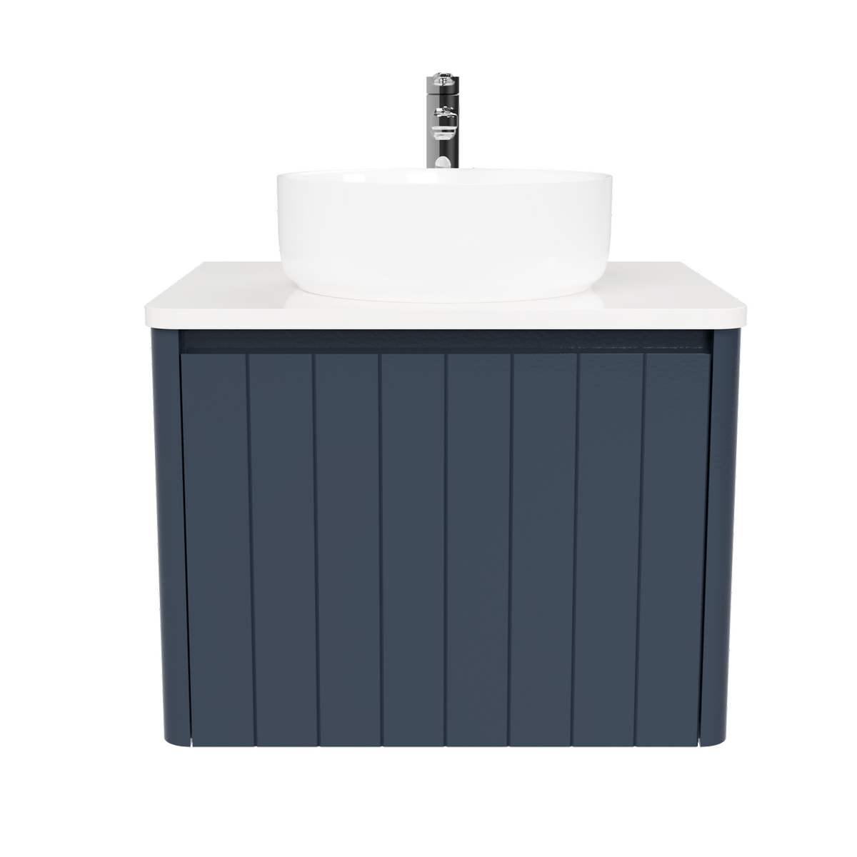 New England Joinery 600mm Noble Centre Basin SilkSurface Top Wall Hung ...
