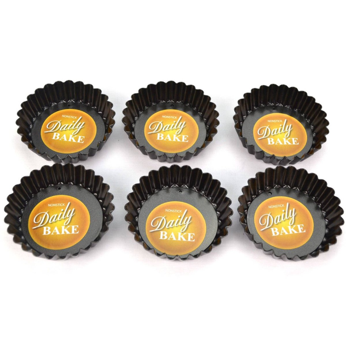 Daily Bake Mini-Quiche Pan With Loose Base 7.5cm x 2cm - Set of 6 ...