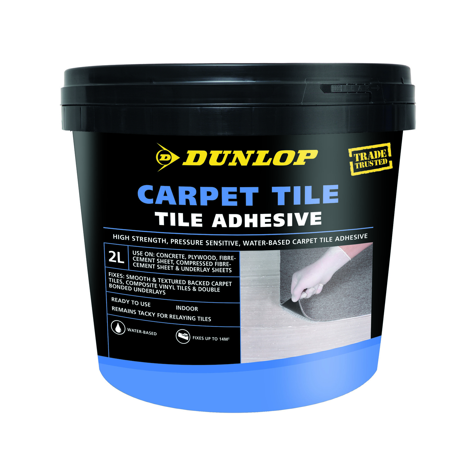 Dunlop 2L Pressure Sensitive Carpet Tile Adhesive Bunnings Australia