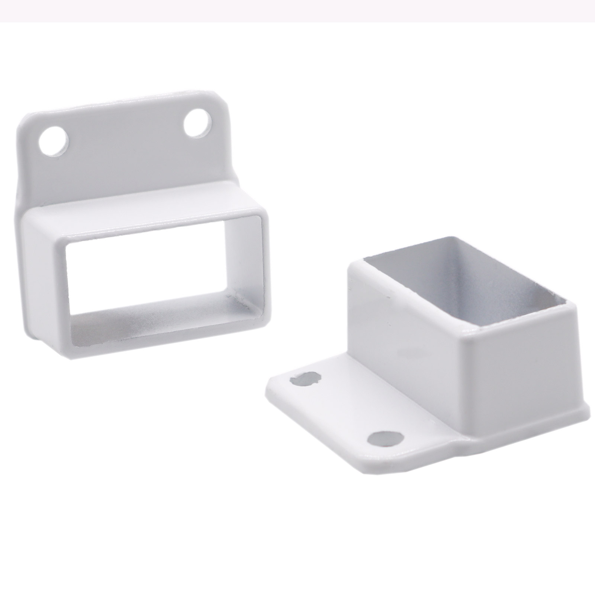 ProtectorAl 50 x 25mm White Aluminium Balustrade Panel Wall Brackets ...