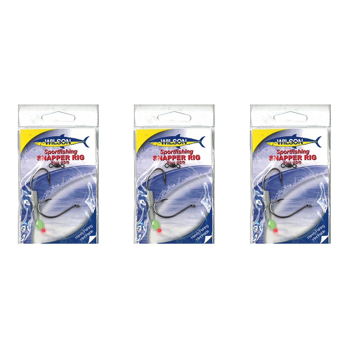 3x Wilson Sportfishing Snapper Rig with Chemically Sharpened Hooks ...
