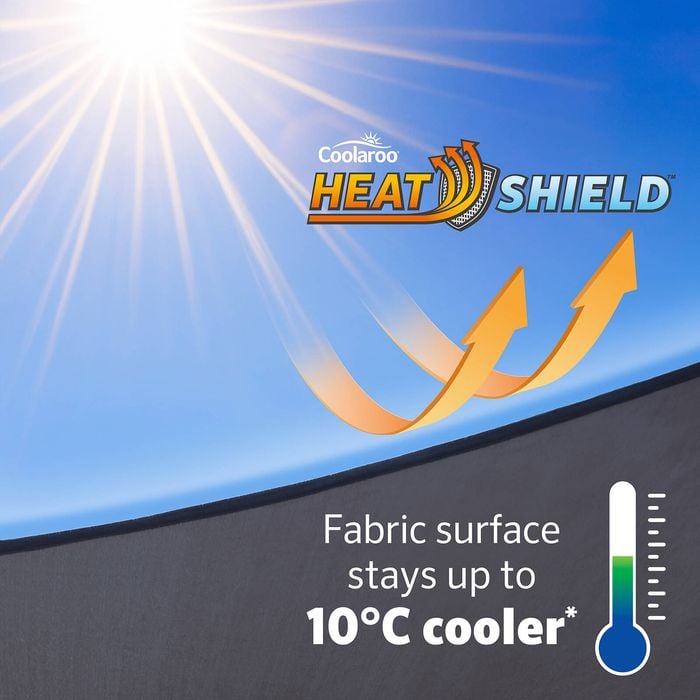 Coolaroo 2.4 x 3.6m Graphite Heatshield Ready-To-Hang Rectangle Shade ...