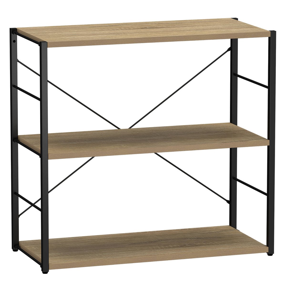 Flexi Storage Studio 755mm Black And Oak Silhouette 3 Shelf Starter Kit ...