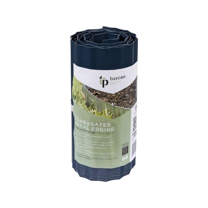 Tuscan Path 250mm x 3.2m Ocean Blue Garden Edging - Bunnings Australia