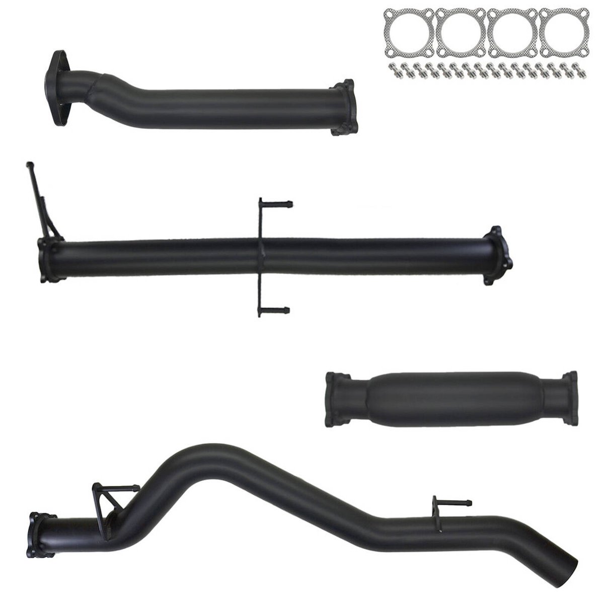 Mitsubishi MQ Triton Exhaust 2.4L 3" DPF Back With Hotdog 409 Stainless ...