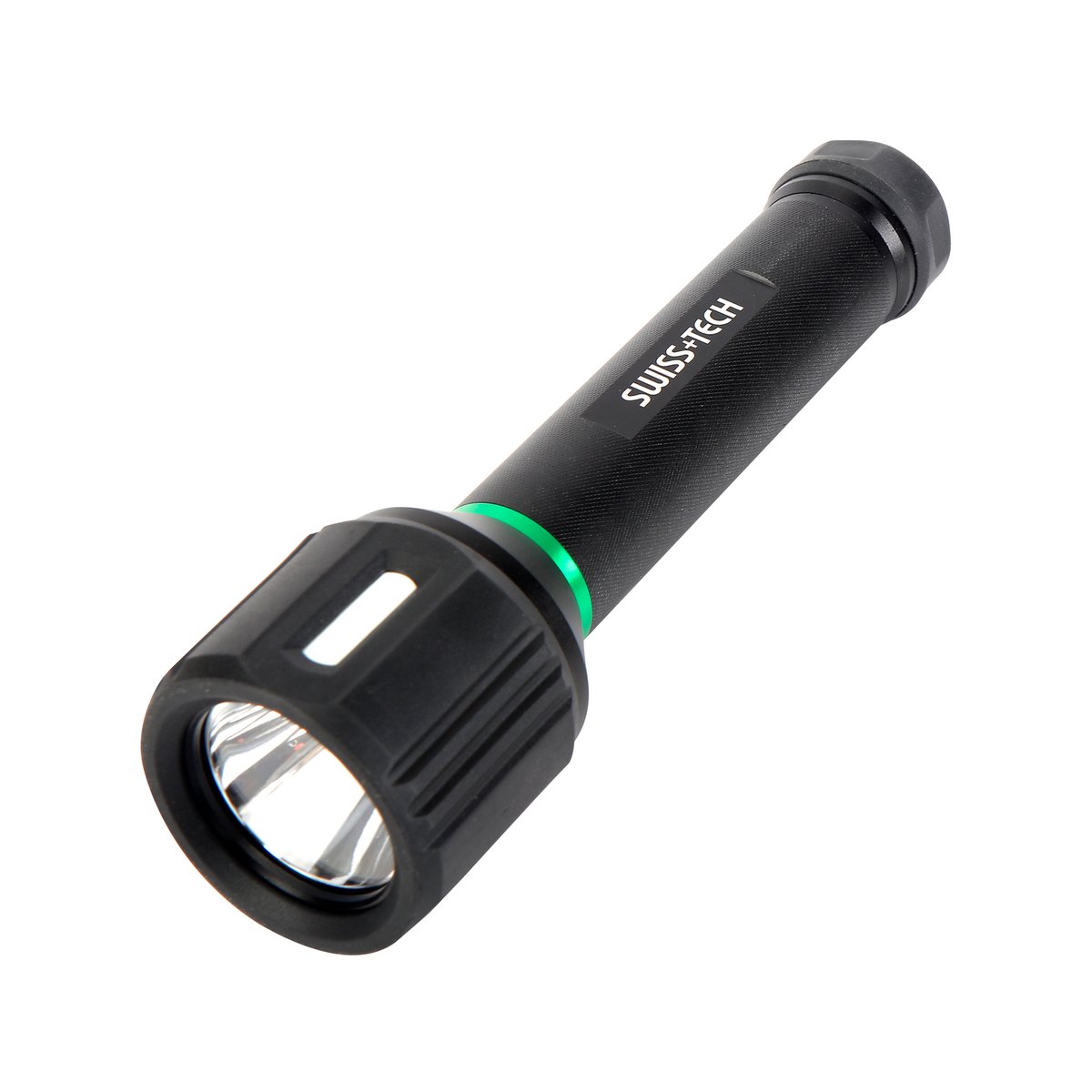 SWISS+TECH 1000lm Dual Power Rechargeable Drop Proof Flashlight ...
