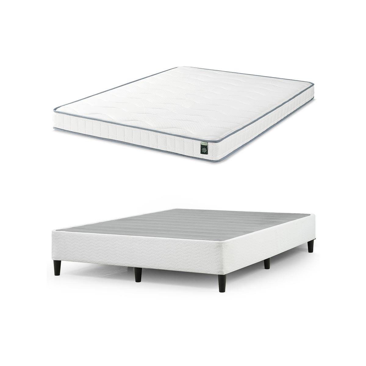 Zinus Ensemble Bed Base with Innerspring Mattress - Queen - Bunnings ...