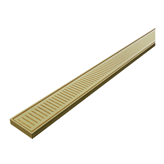 DTA Hayman Grate Drain 2m x 21mm x 100mm Brushed Gold - Bunnings Australia