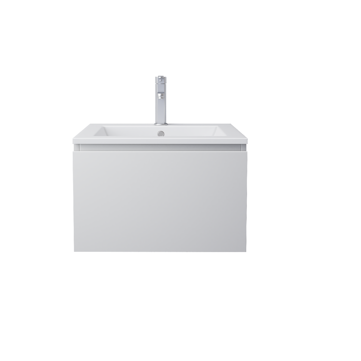 New England Joinery 600mm Slim Vanity Alpha Top Wall Hung - Bunnings ...