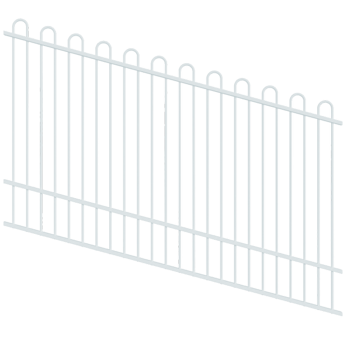 ProtectorAl 1201-2400W x 1200H Pearl White Loop Top Pool Fence Panel ...