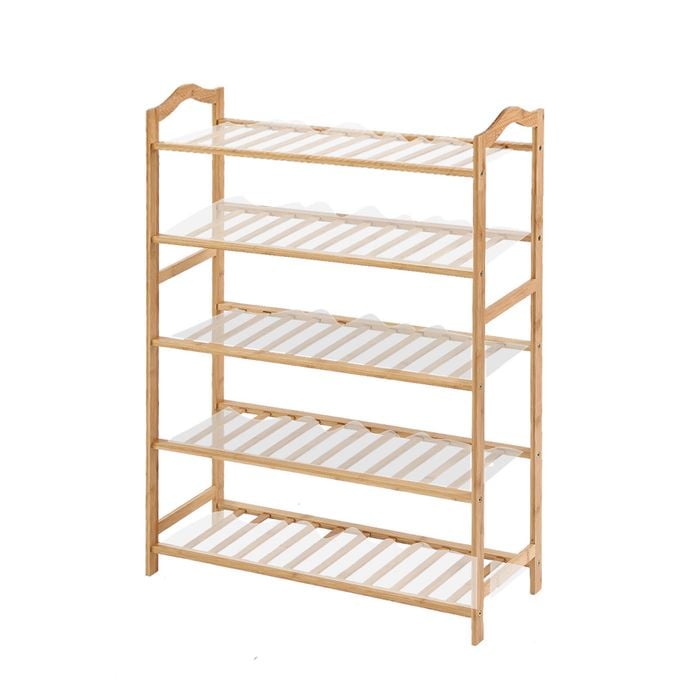 5 Tier 70cm Wooden Bamboo Shoe Rack - Bunnings Australia