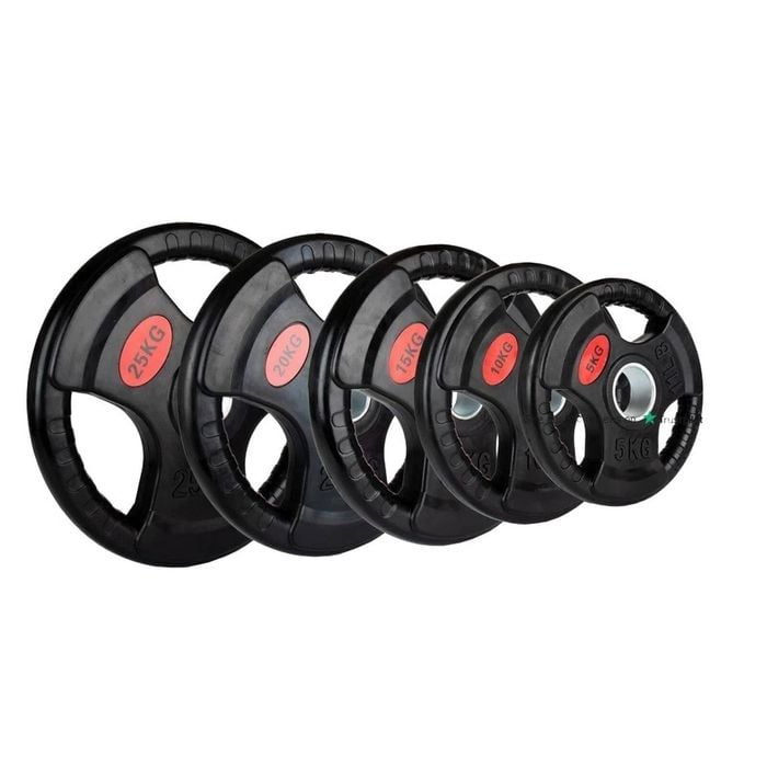 BRIXX Tri-Grip Olympic Weight Plates - 70kg Package - Bunnings Australia