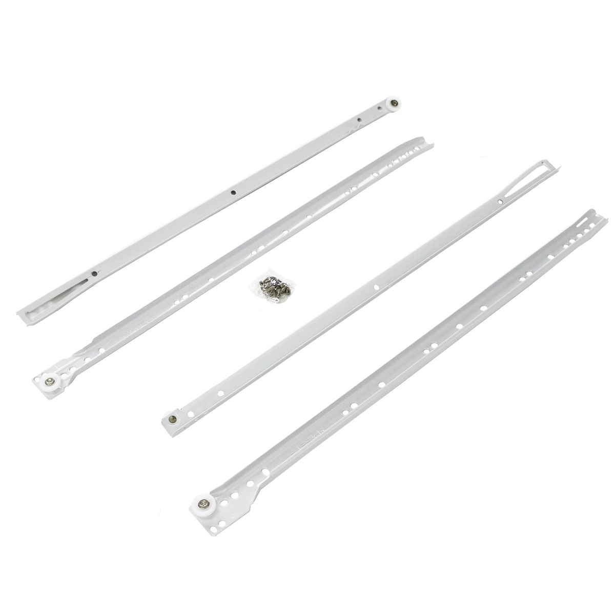 Hafele 500mm White Drawer Roller Runner - Pair - Bunnings New Zealand