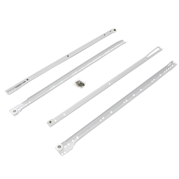 Hafele 500mm White Drawer Roller Runner - Pair - Bunnings New Zealand