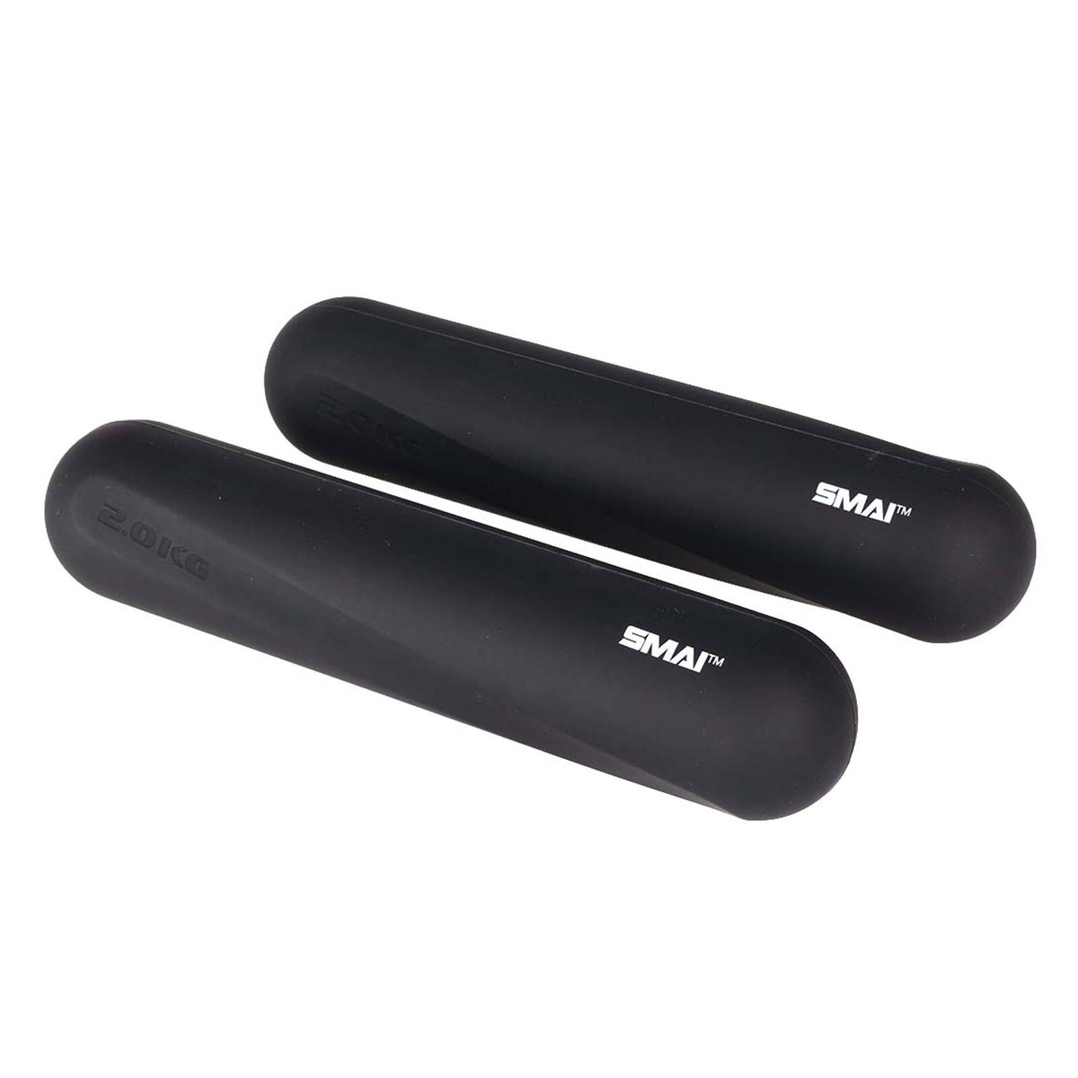 SMAI Silicone Hand Weights - 2kg (Pair) - Black - Bunnings Australia