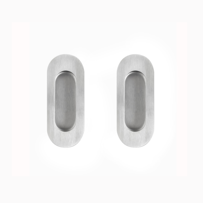 Delf 100mm Stainless Steel Oval Flush Pull - 2 Pack - Bunnings Australia