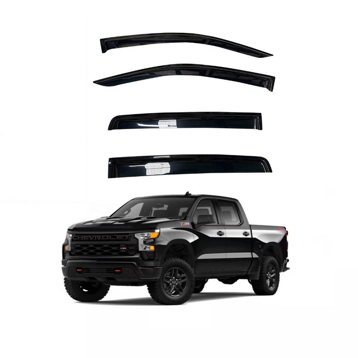 TRADIESCHOICE Weathershields for Chevrolet Silverado 2020 onwards ...