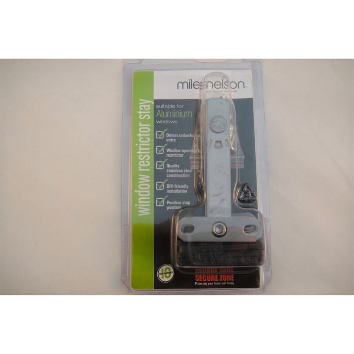 Miles Nelson Window Restrictor Stay for Aluminium Windows 2pk ...