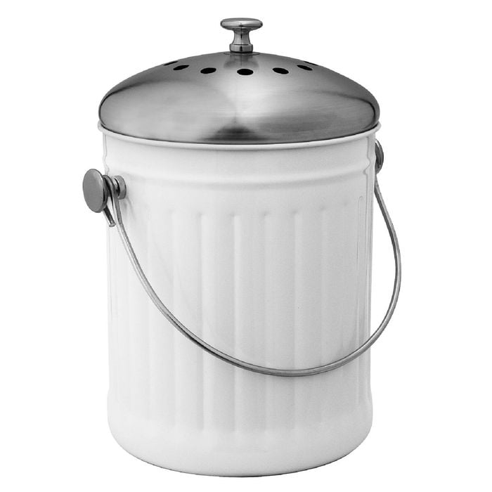 Avanti White 5 Litre Stainless Steel Compost Bin - Bunnings Australia