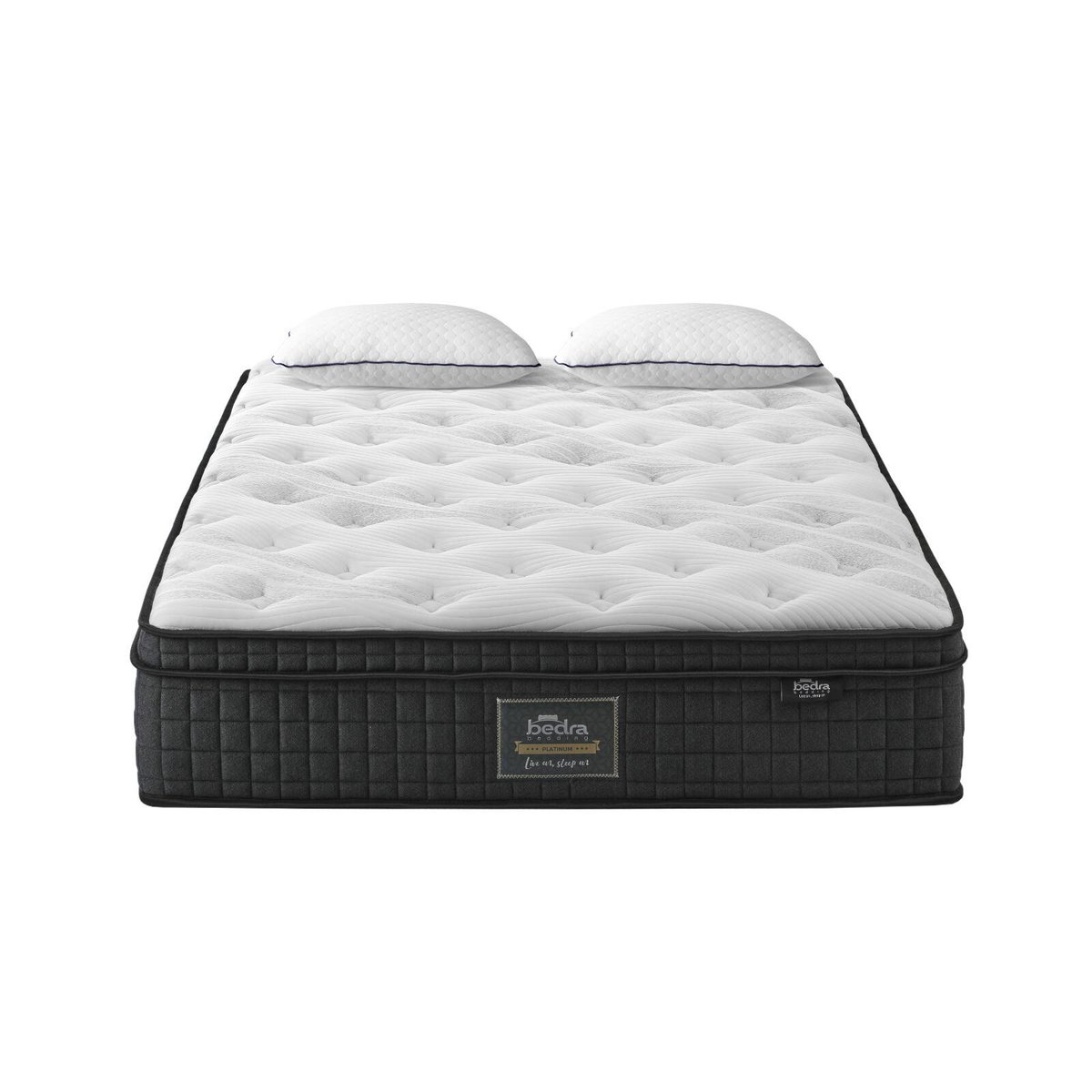 Bedra King Mattress Cool Gel Foam Pocket Spring 34CM with Pillows ...