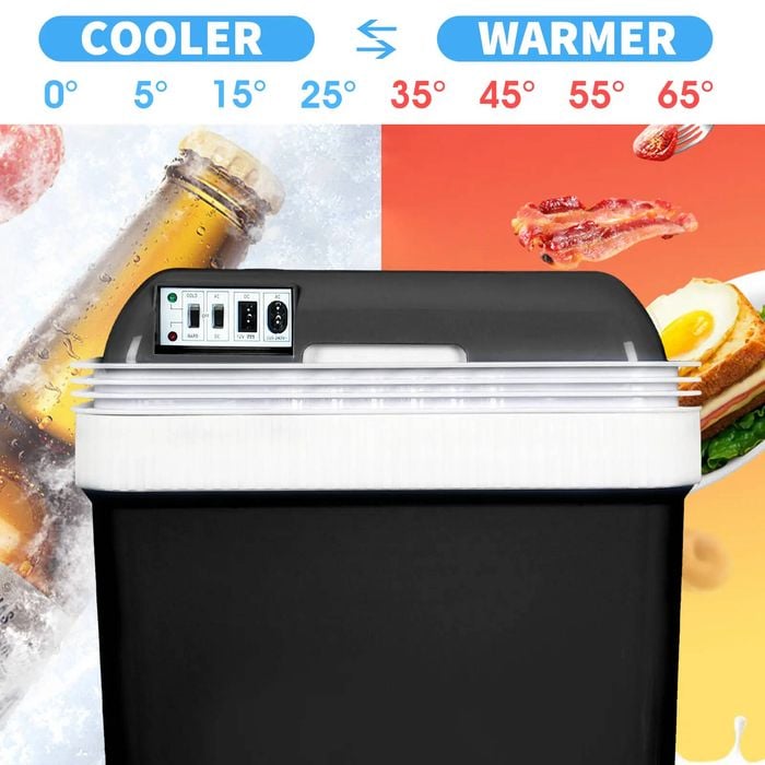 Advwin 24L Mini Fridge Portable Car Fridge Small Refrigerator Black ...