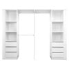 Lugna 2100 - 2400mm Crisp White Package 6 Built in Wardrobe Package ...