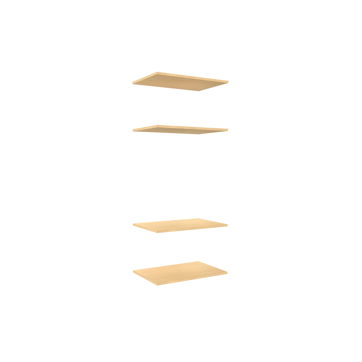 Lugna 4 Shelf Insert Kit Sand Fits 600 x 380mm Cabinet Shell - Bunnings ...
