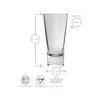 Bormioli Rocco Ypsilon Highball Cocktail Glasses Set - 453ml - Pack of ...