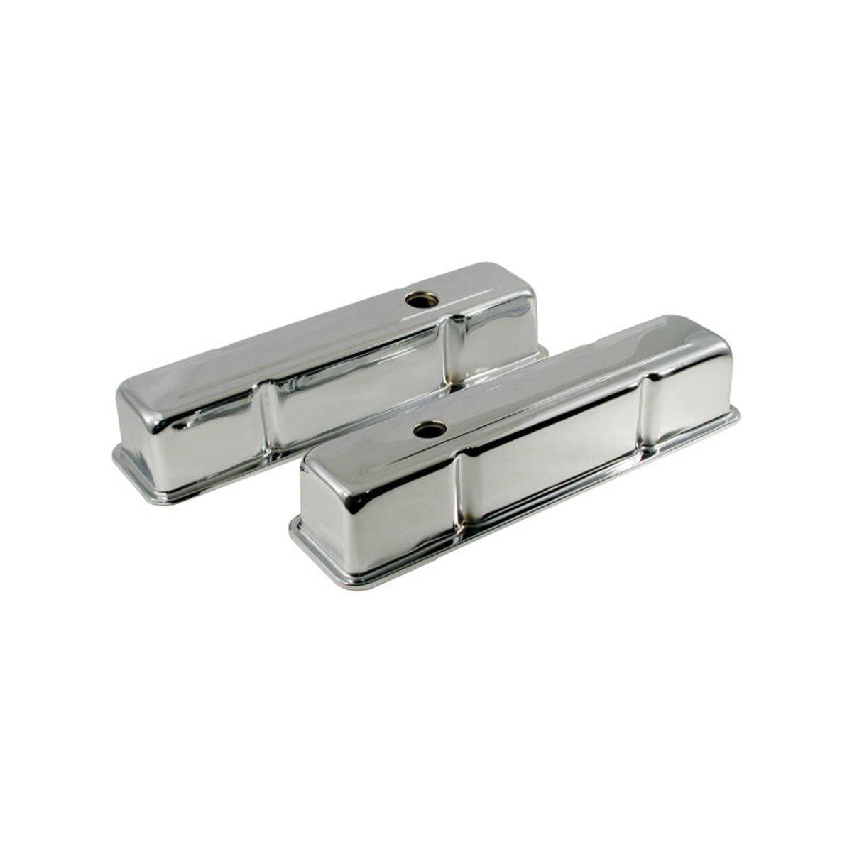 Tall Chromed Steel Small Block Chev Rocker Covers, No Logo - Bunnings ...