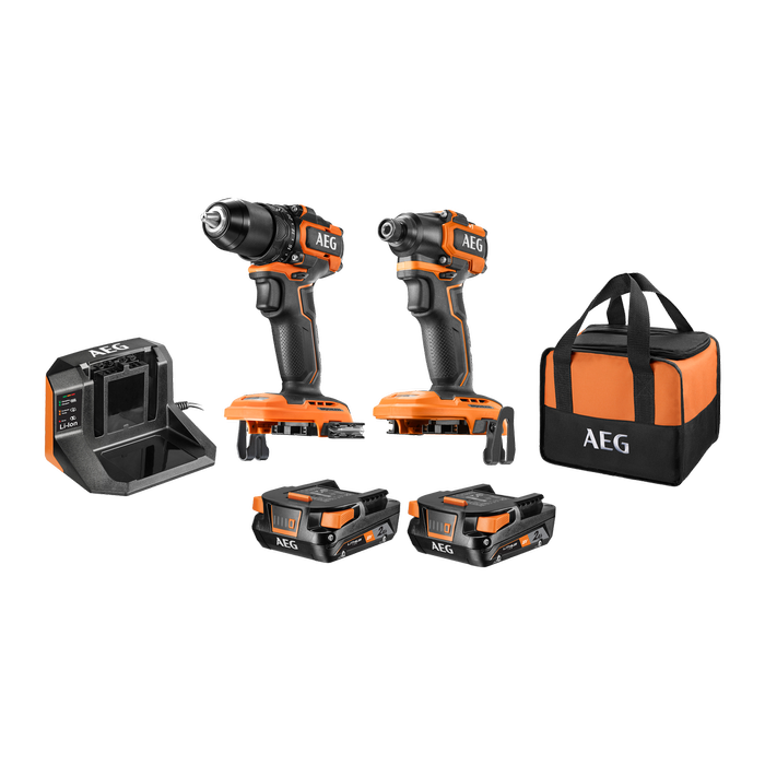 AEG 18V 2 Piece Brushless Sub Compact Combo Kit - Bunnings New Zealand